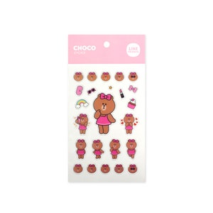 Line Friends Character Mini Clear Ln Stickers Official Goods ...