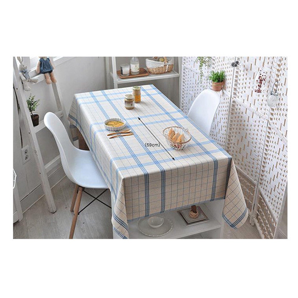 Laminated Fabric Linen Upholstery Coated Cotton Tablecloth | Etsy