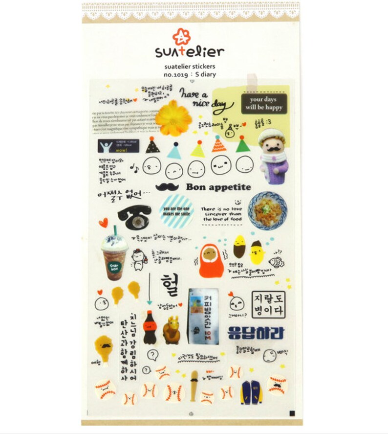 Deco Stickers Vinyl Stickers Dairy Stickers Korea Art Stickers - Etsy