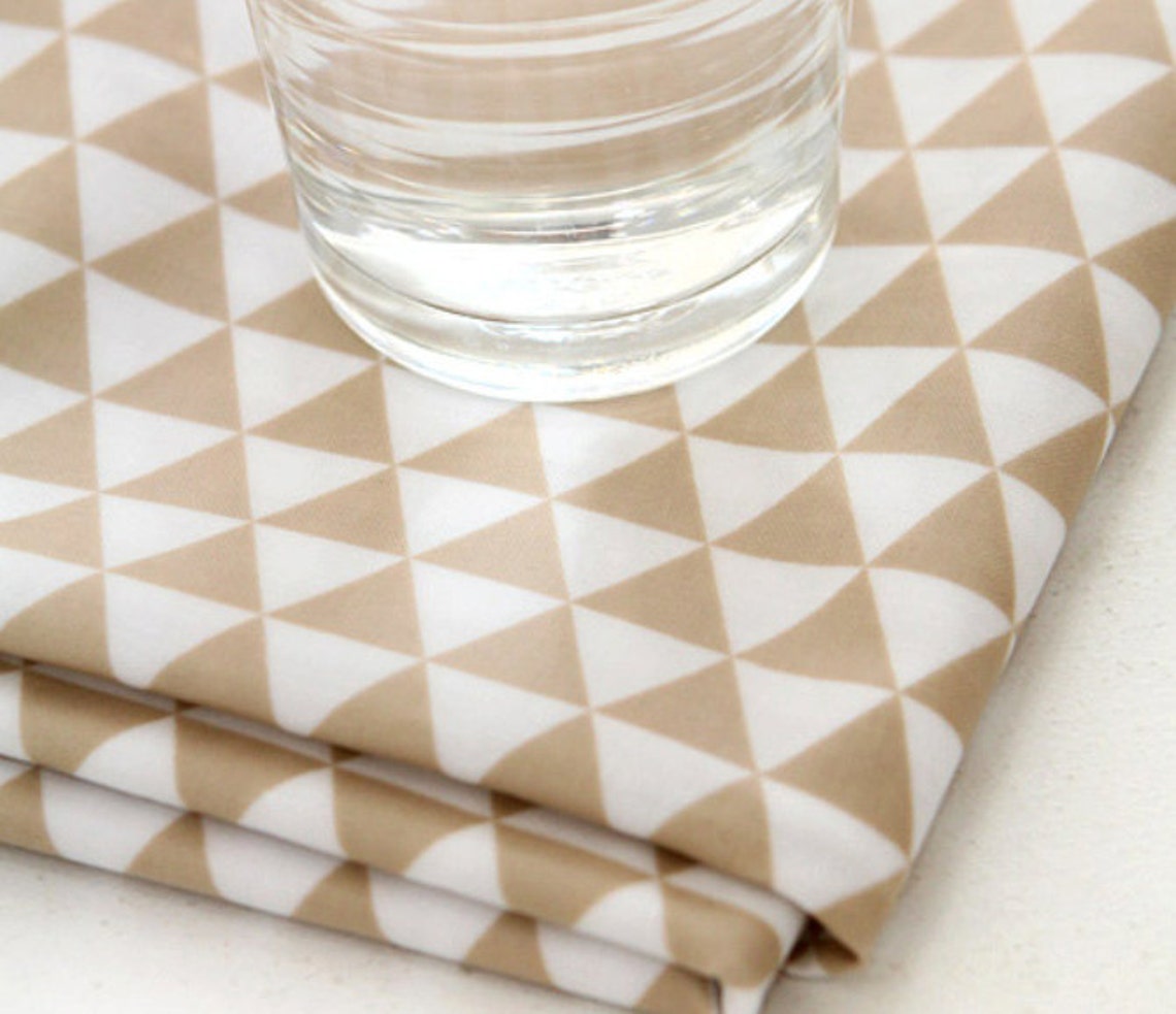 Laminated Coated Fabrics Cotton Fabric by the Yard Beige - Etsy