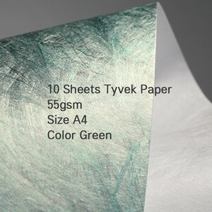 Tyvek Sheet 55gsm Tyvek Color Papers Pack of 10/30/50/100 Sheets Tyvek ...