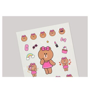 Line Friends Character Mini Clear Ln Stickers Official Goods ...