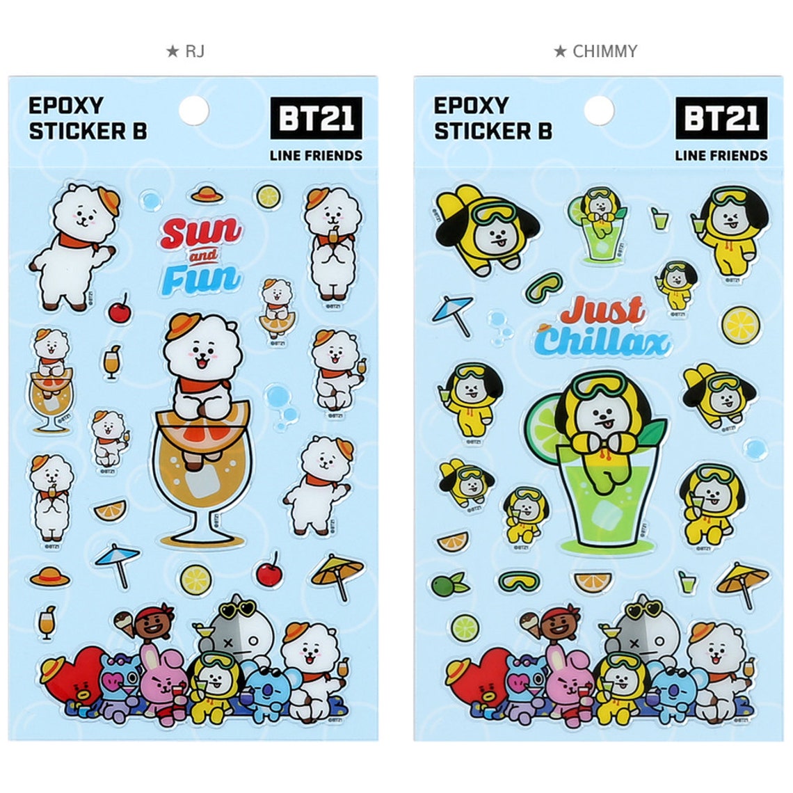 Bts Character BT21 Koya Chimmy RJ Shooky Mang Tata Cooky Epoxy | Etsy