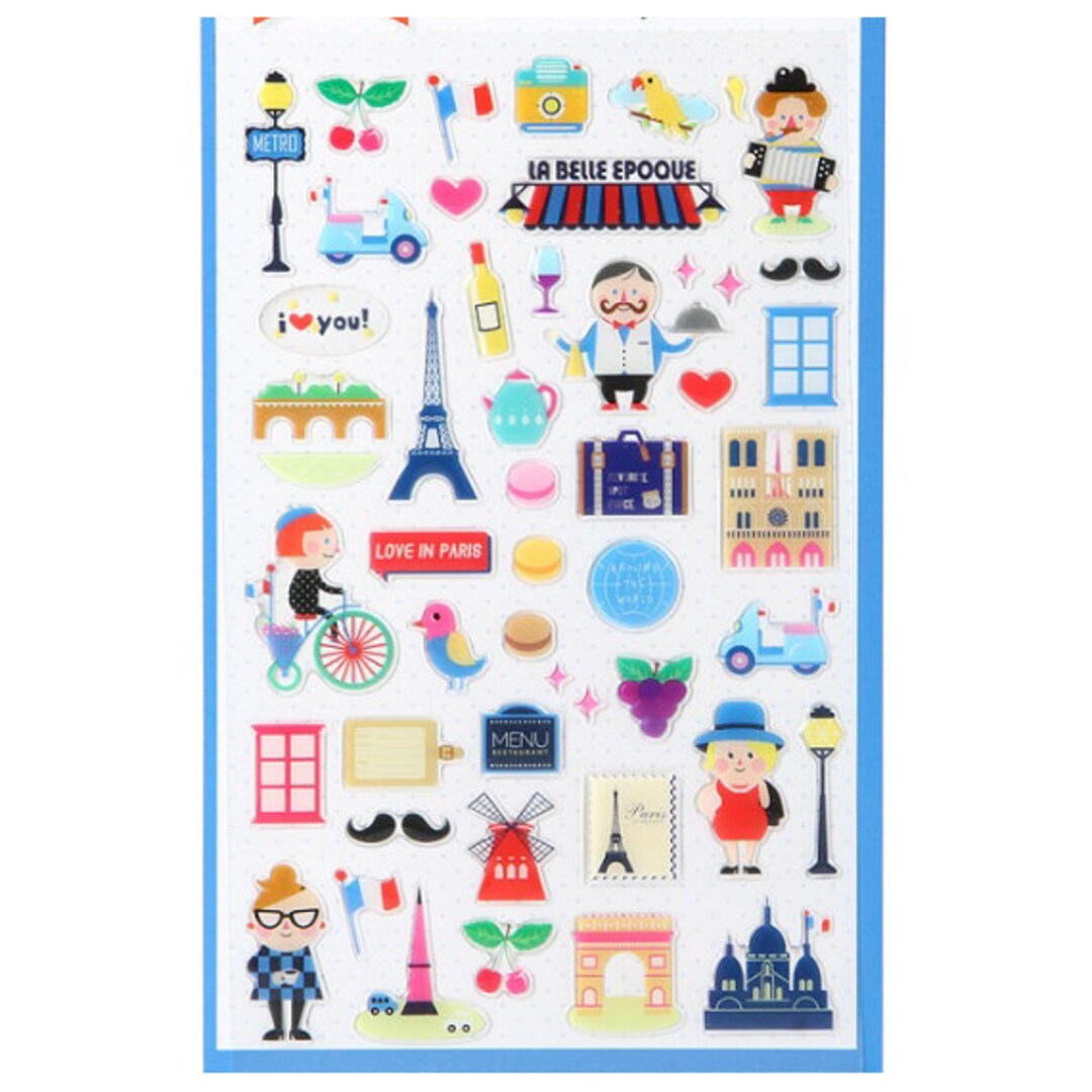 Deco Stickers Vinyl Stickers Dairy Stickers Korea Art Stickers Bonjour ...