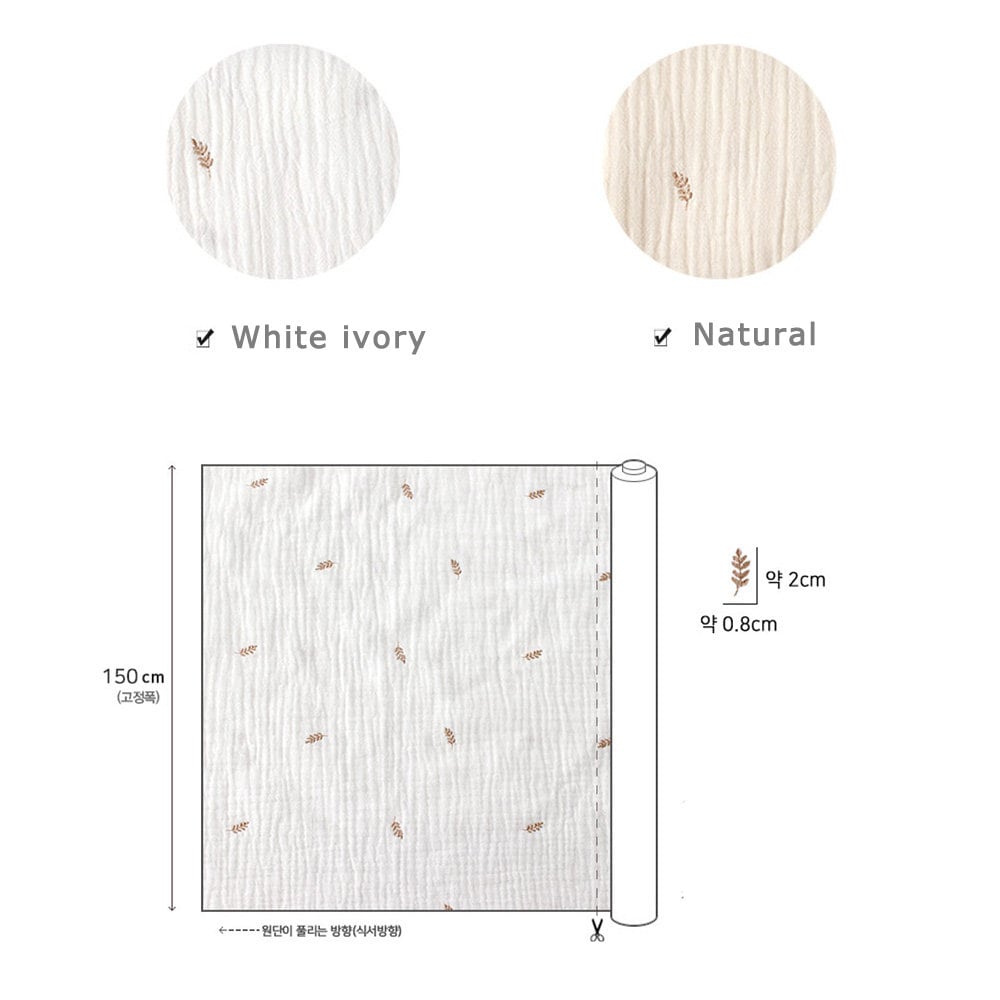 Embroidered Cotton Gauze Fabric by the Yard Embroidered Triple | Etsy