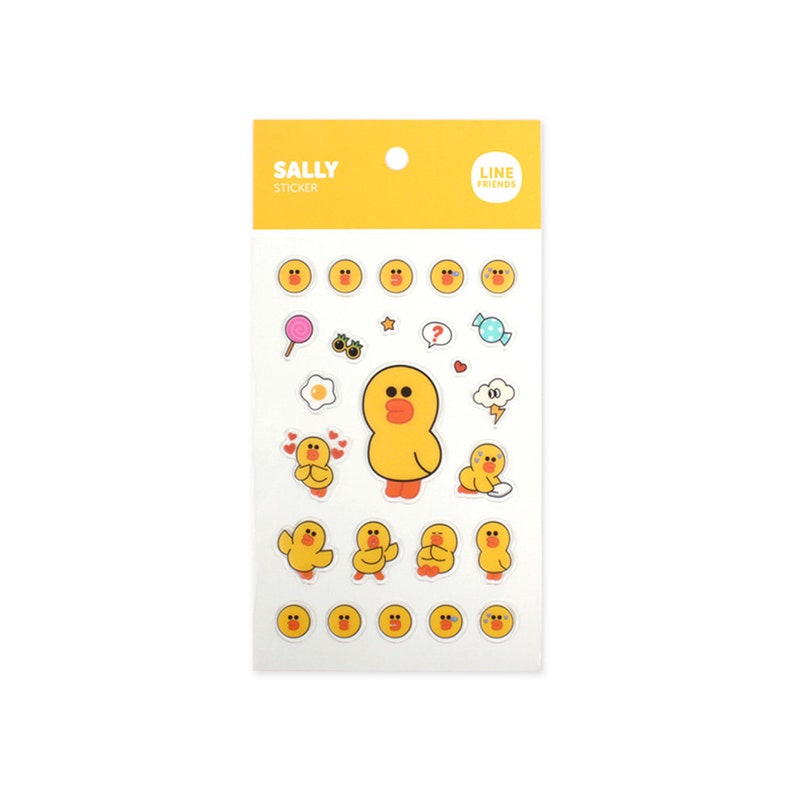 Line Friends Character Mini Clear Ln Stickers Official Goods - Etsy