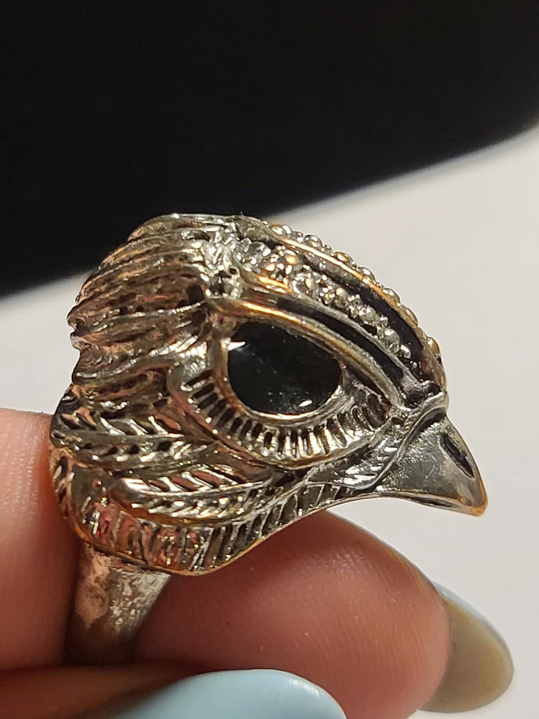 Silver Tone Bird Ring | Hawk Ring | Animal Rings | Unique Jewelry ...
