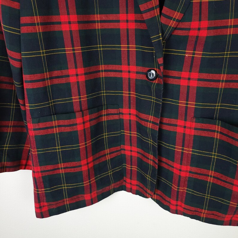 Vintage Carroll Reed Tartan Plaid Single Button Blazer - Etsy