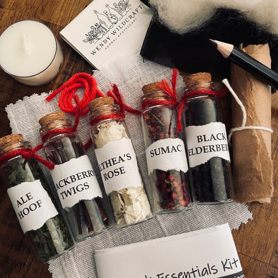 Witch Spell Kit Witch Herbs, Spell Paper, Charm Bag, Candle Magic ...