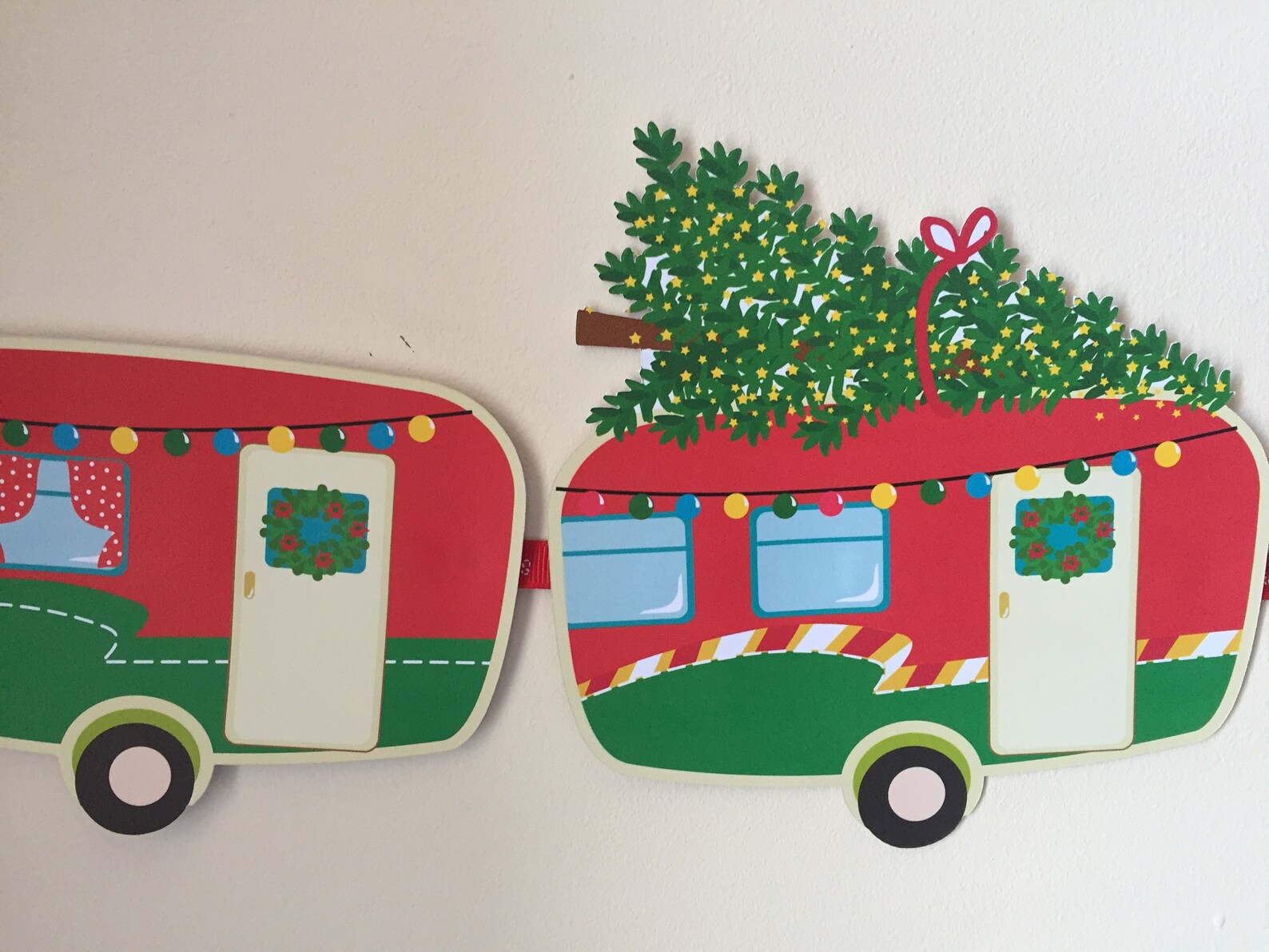 Christmas Caravan Bunting Vintage Caravan Style Decoration - Etsy