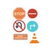 Construction Road Sign Stickers Set of 12 Vinyl Decal Street - Etsy