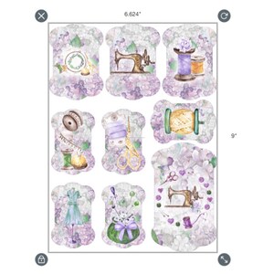 Ribbon Spool Cards, Set of 9 Vintage French Design, Lace Holder, Ribbon ...