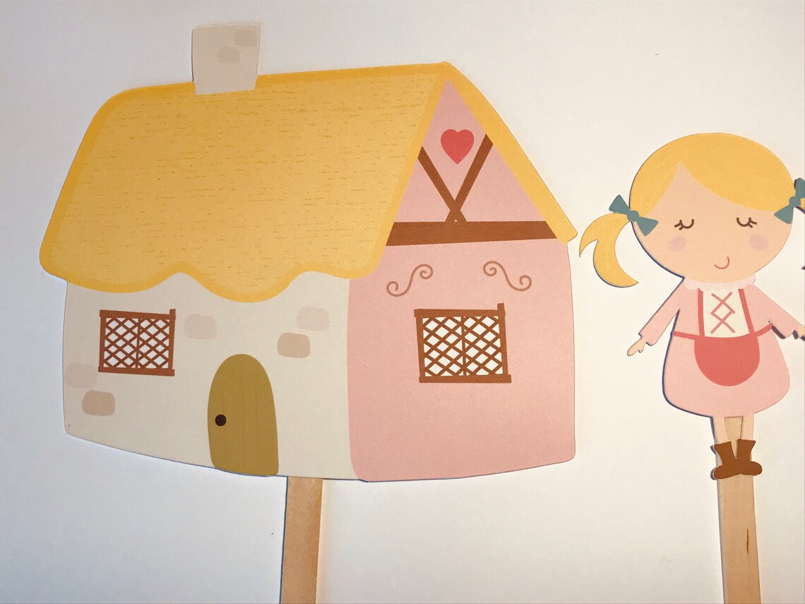 Goldilocks 3 Bears Fairy Tale Puppets Story Telling Stick - Etsy UK