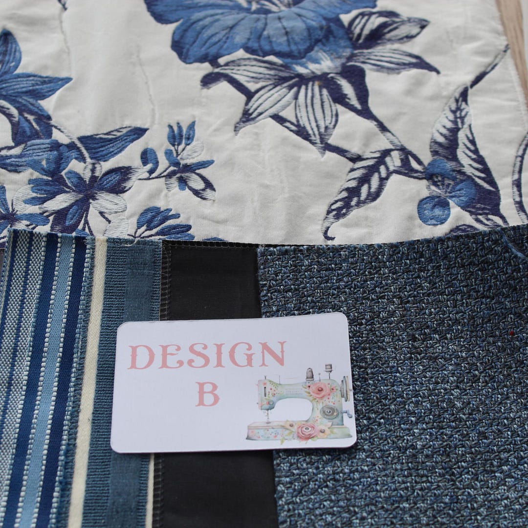 Fabric Offcut Bundle, Embroidered Flower Detail, Mixed Media Crafts - Etsy