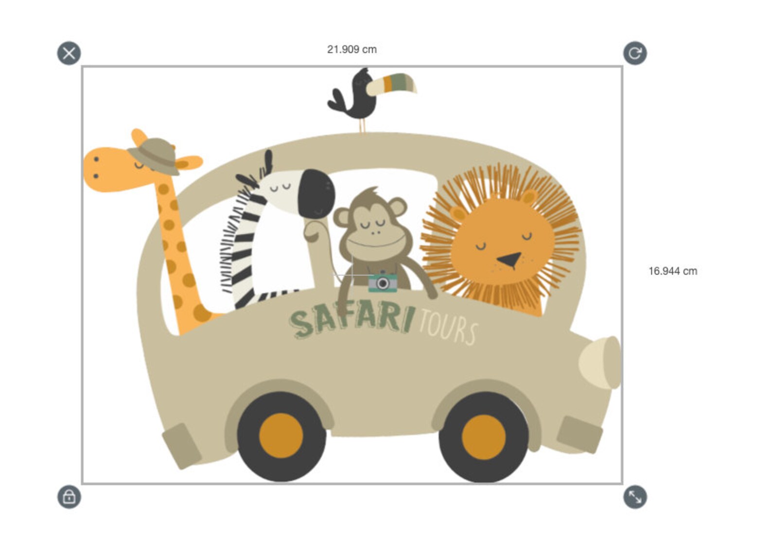 Safari Theme Wall Sticker Vinyl Sticker Permanent Gloss - Etsy UK