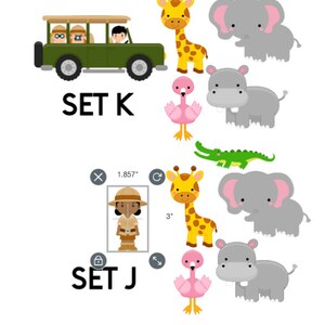 Safari Sticker Safari Tour Vinyl Stickers Elephant Hippo - Etsy UK