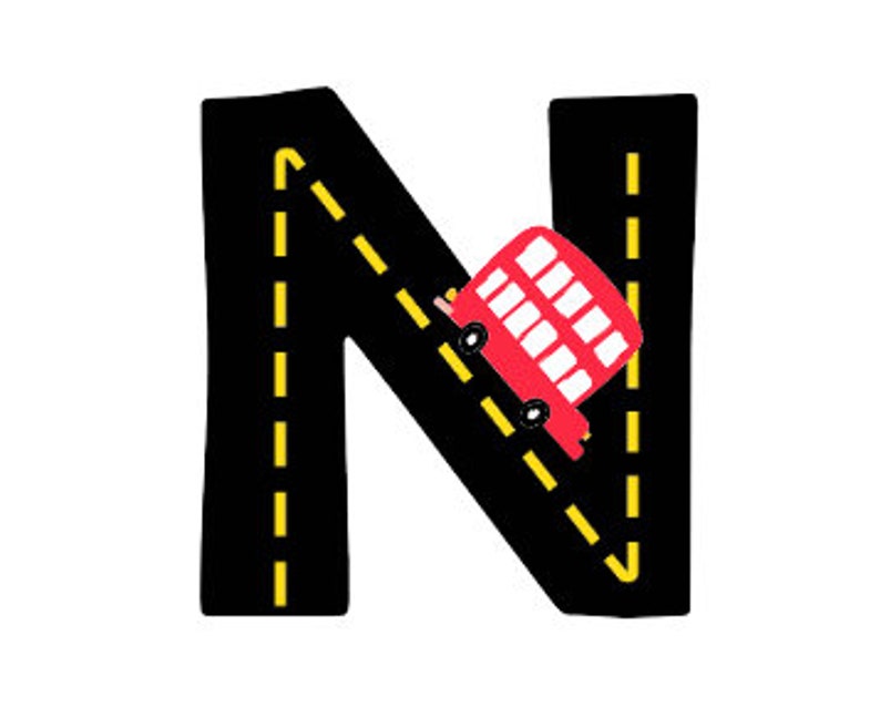 Personalised Name Stickers Transport Theme Road Design | Etsy