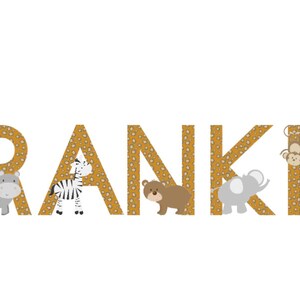 Personalised Name Stickers Jungle Animal Theme Name Stick on - Etsy UK