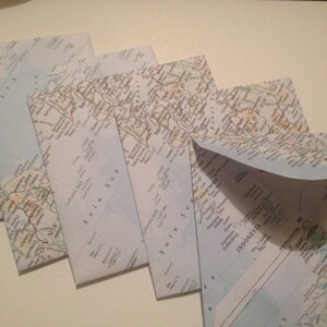 Map Theme Envelopes - Handmade Envelopes Set of 5 Supplied Ideal for ...