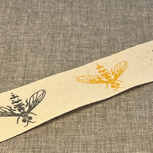 Bee Print Ribbon, Cotton Ribbon, Bee Theme Ribbon, 15 Mm Wide, 25 Mm ...