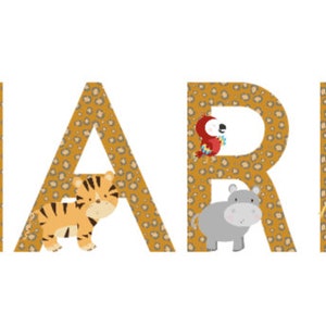 Personalised Name Stickers Jungle Animal Theme Name Stick on - Etsy UK