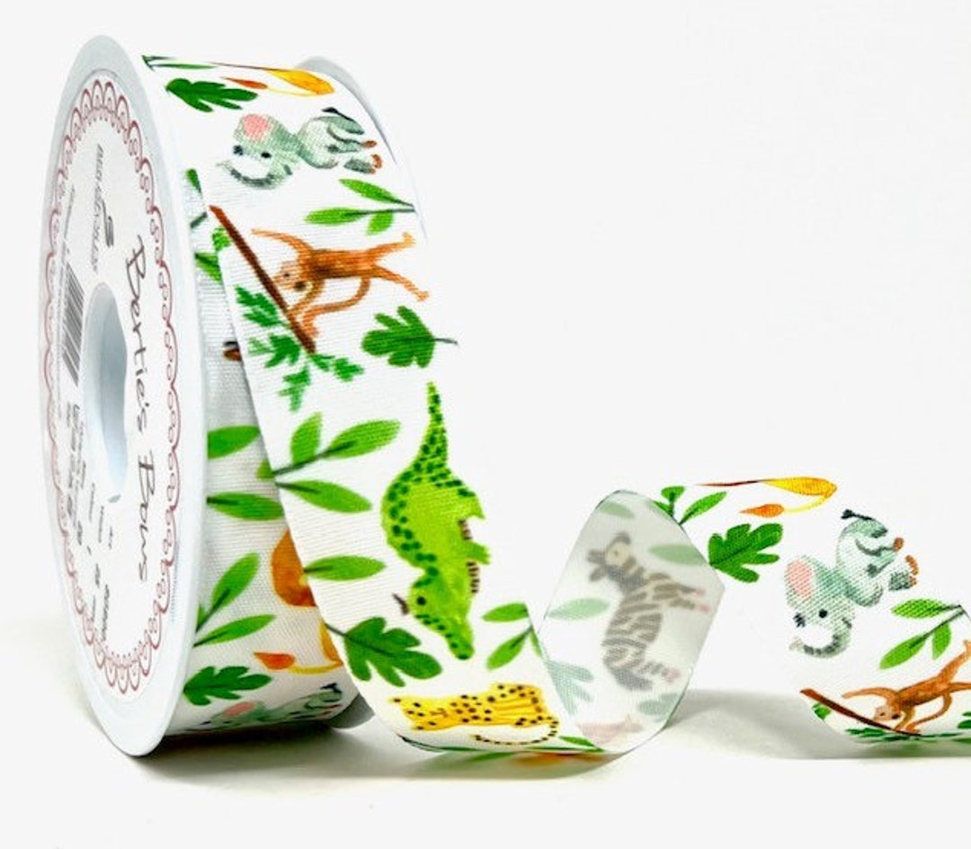 Jungle Animal Theme Ribbon, Safari Animal Ribbon, Kids Party Ribbon ...