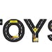 TOY BOX Stickers, TOYS Label, Construction Road Style, Transport Theme ...