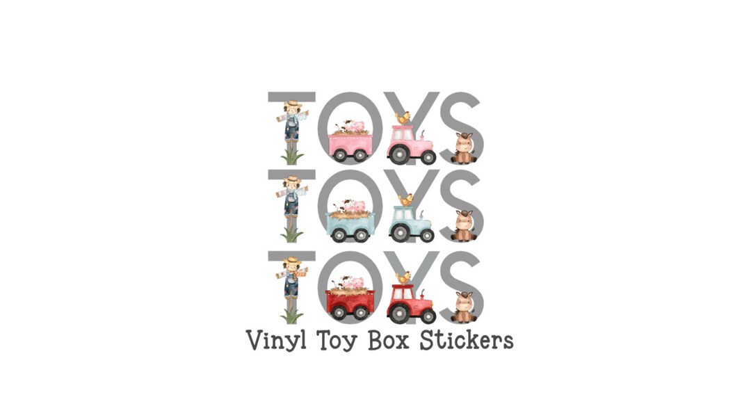 TOY BOX Stickers, TOYS Sticker, Farm Animal Stickers, Farm Animals ...