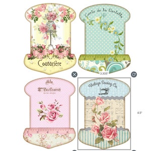 Ribbon Spool Cards, Set of 4, Lace Holder Ribbon Organiser Thread Card ...