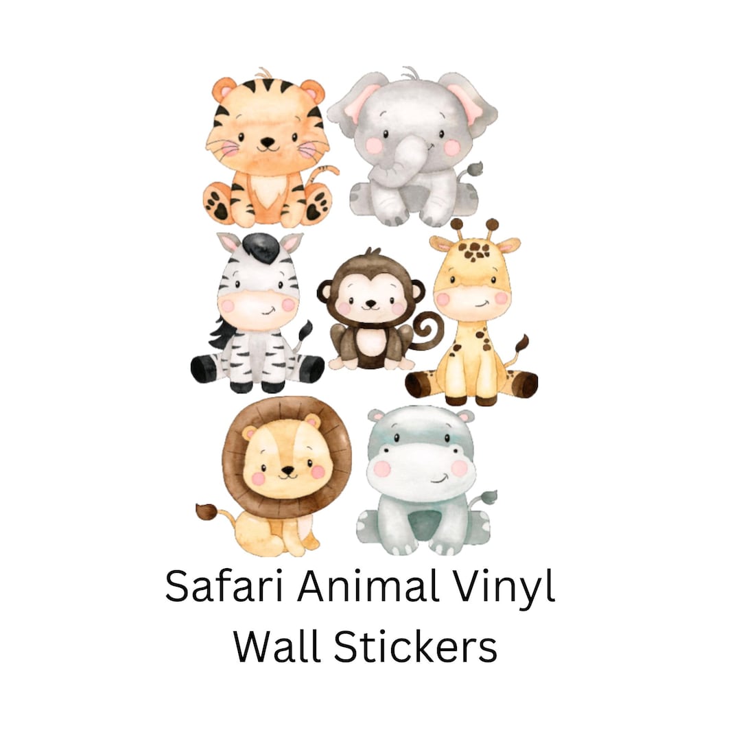 Jungle Animal Vinyl Stickers, Vinyl Wall Stickers, Safari Animal ...