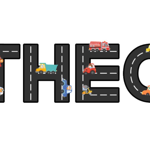 Transport Theme Name Stickers - Etsy