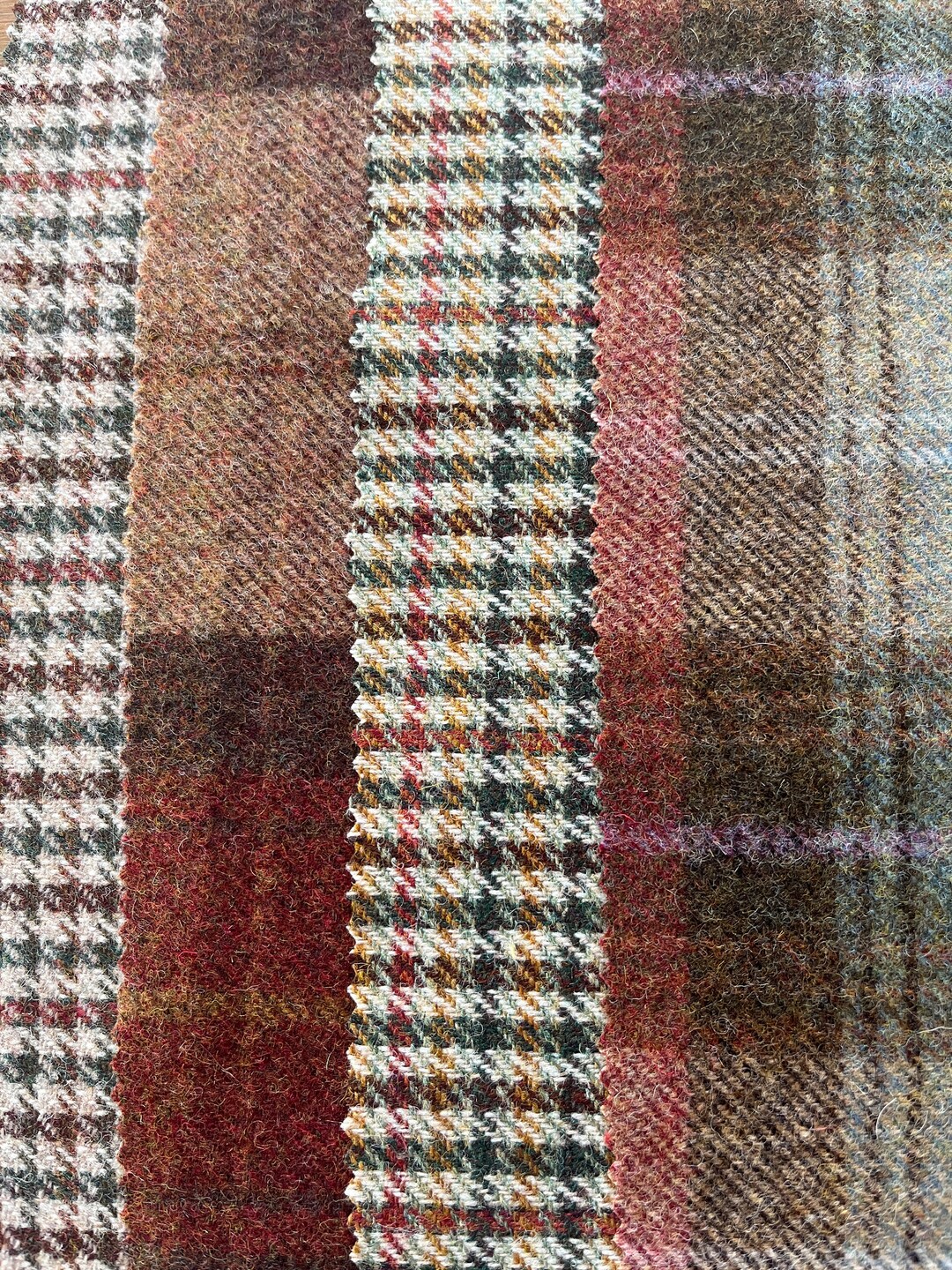 Wool Fabric Offcuts, 100% Pure Wool Fabric Pieces, Tartan Fabric Pieces ...