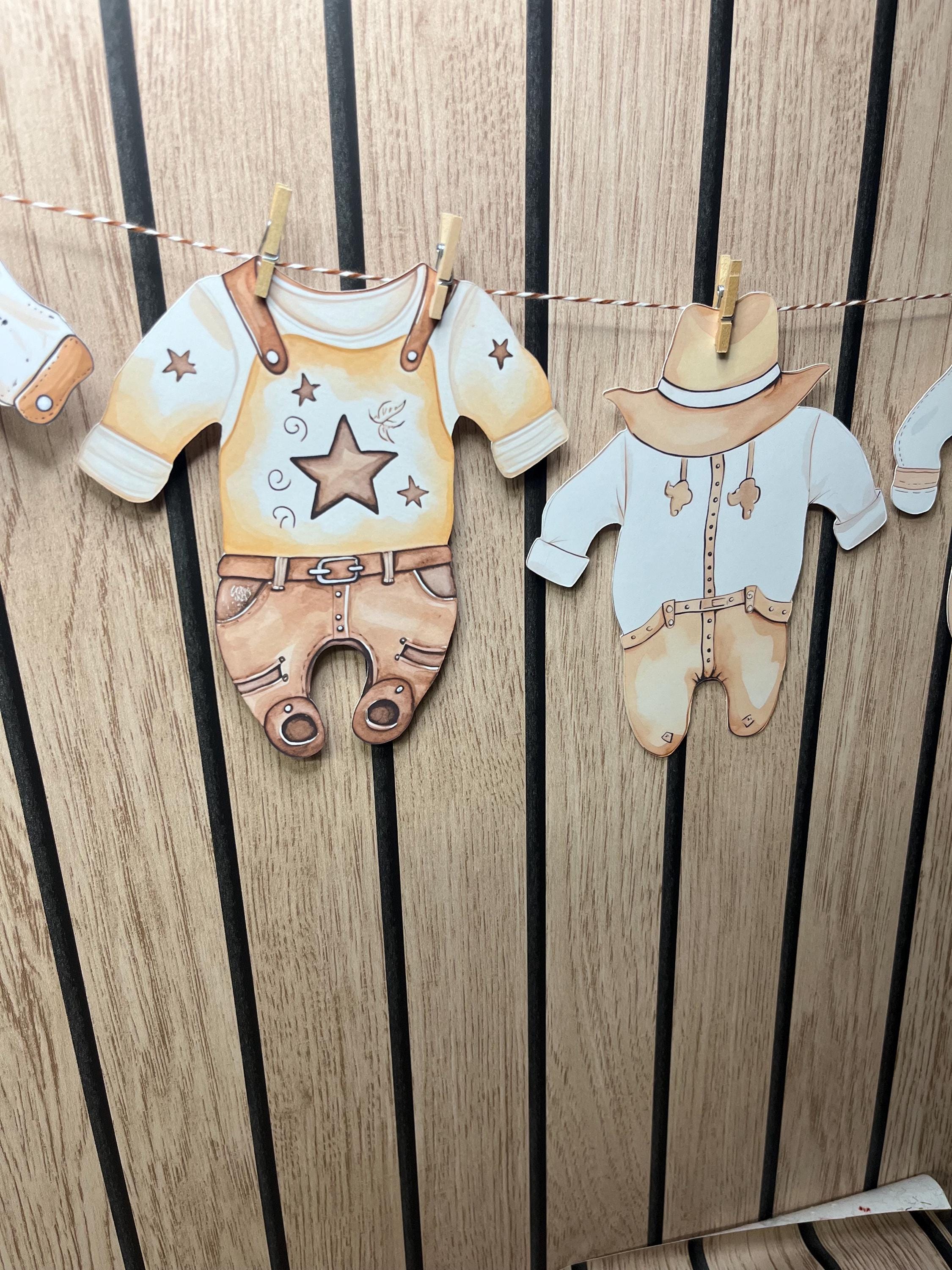 Western Cowboy Cowgirl Baby Shower Bunting, Wild West Baby Clothes ...