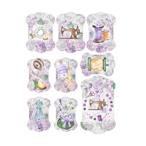 Ribbon Spool Cards, Set of 9 Vintage French Design, Lace Holder, Ribbon ...