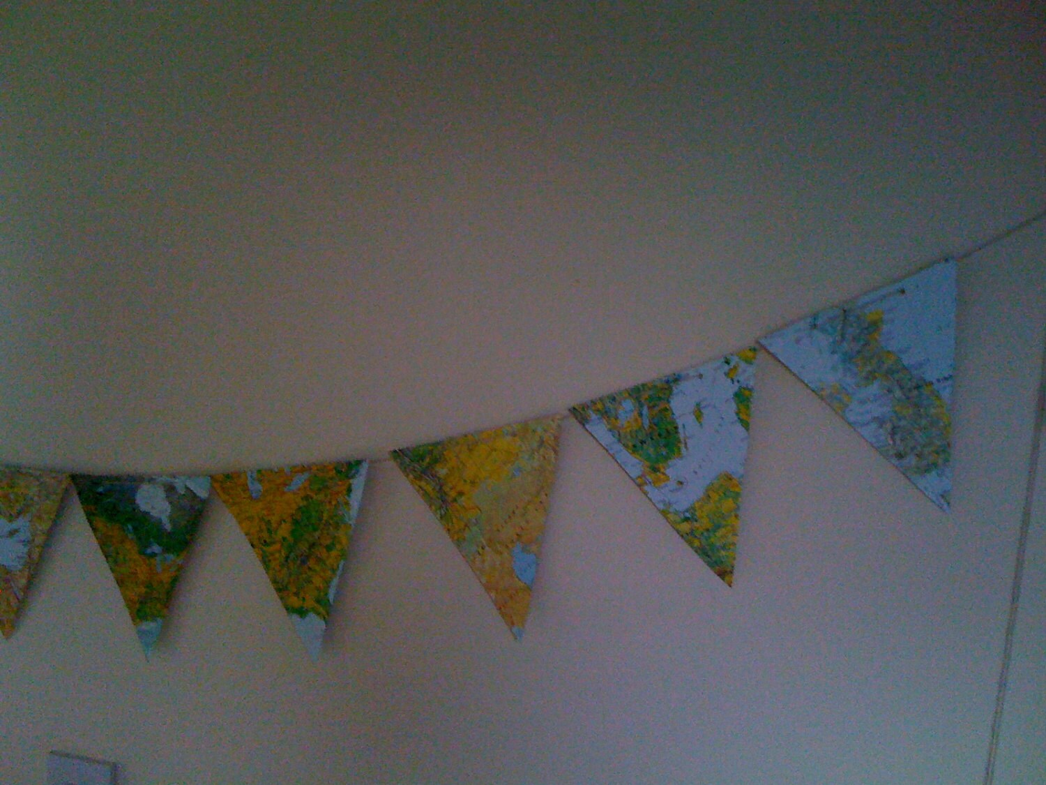Map Bunting approx 7 ft long with 7 individual flags made in | Etsy