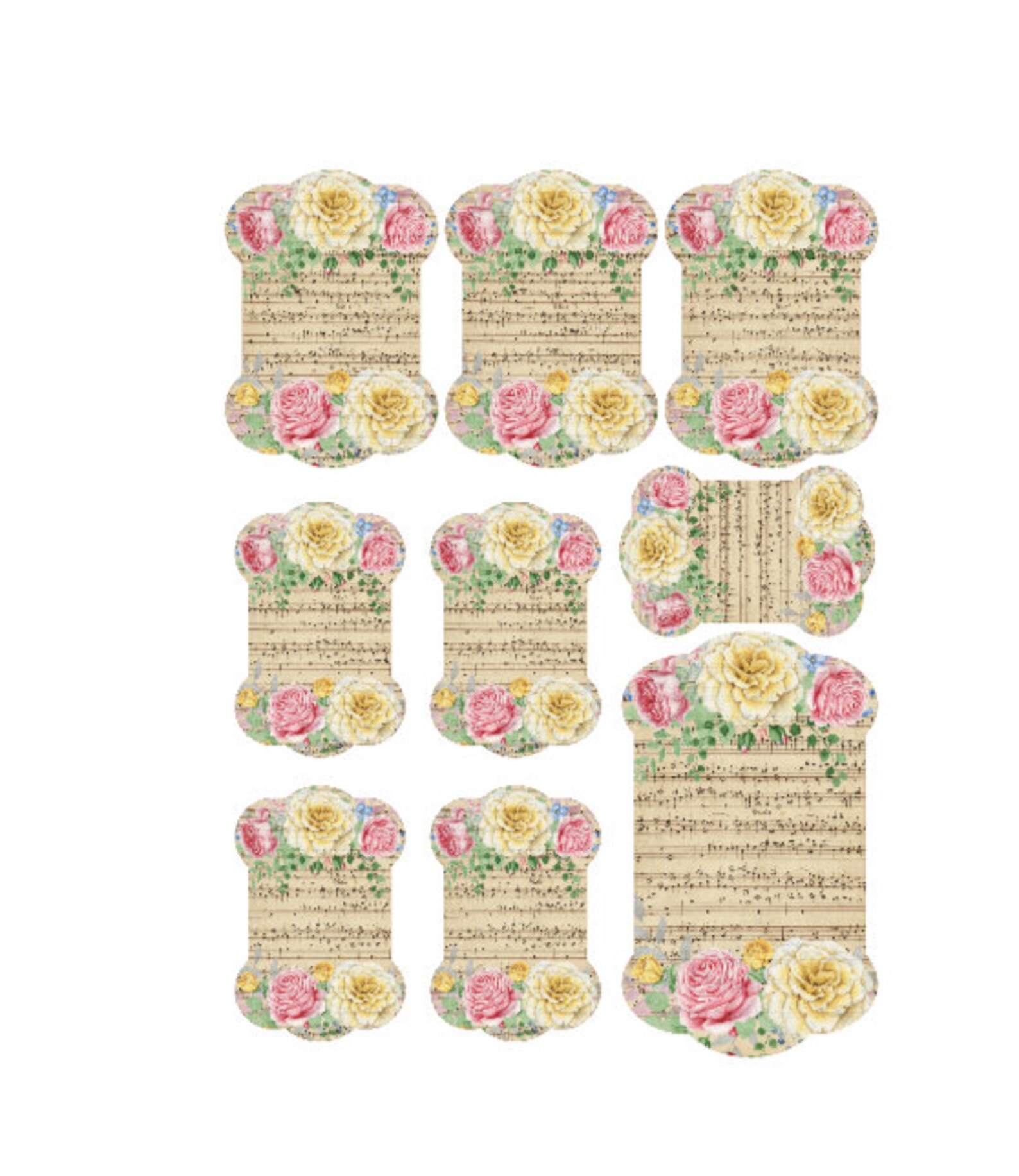 Ribbon Spool Cards Set of 9 Vintage French Design Lace | Etsy