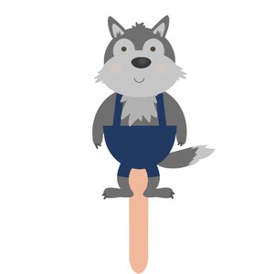 3 Little Pigs Puppet Set With Wolf, Nursery Rhyme Aid, Handcrafted ...