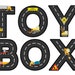 TOY BOX Stickers, TOYS Label, Construction Road Style, Transport Theme ...
