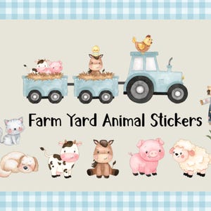 Farm Yard Animal Stickers, Farm Animal Vinyl Decal Stickers, Wall ...