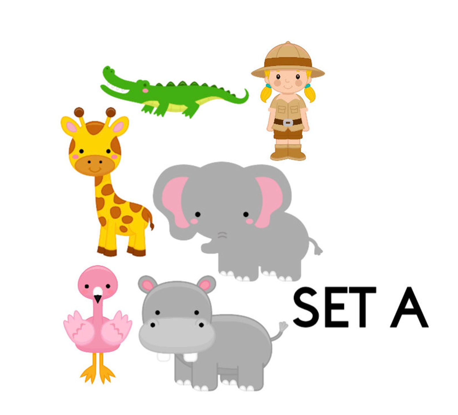 Safari Sticker Safari Tour Vinyl Stickers Elephant Hippo - Etsy UK