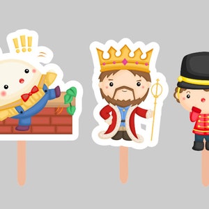 Humpty Dumpty, Story Telling Stick Puppet, Humpty Dumpty Nursery Rhyme ...