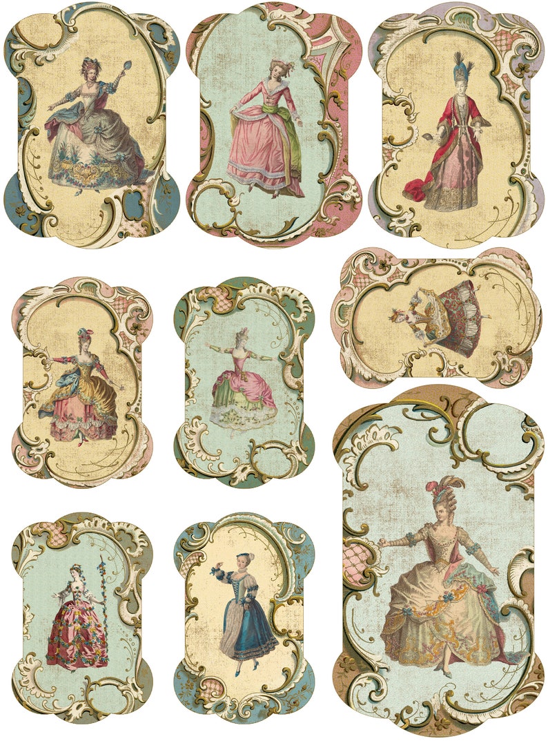 Ribbon Spool Cards Set of 9 Vintage French Design Lace | Etsy