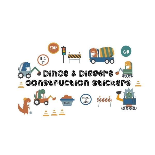 Construction Dino - Etsy