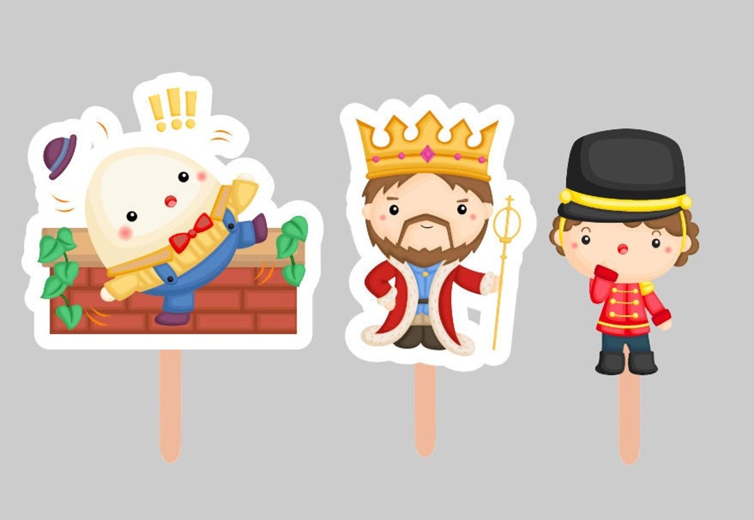 Humpty Dumpty, Story Telling Stick Puppet, Humpty Dumpty Nursery Rhyme ...