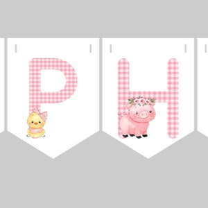 Farm Animal Personalised Name Bunting, Personalised Farm Yard Animal ...
