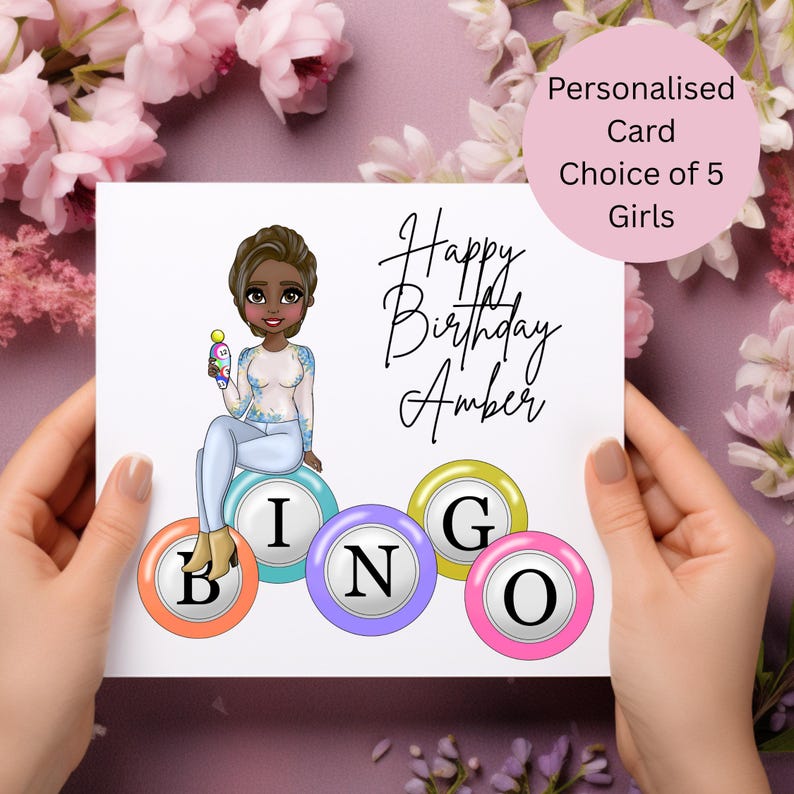 Personalised Bingo Greeting Card, Funny Birthday Card, Choice of 5 ...