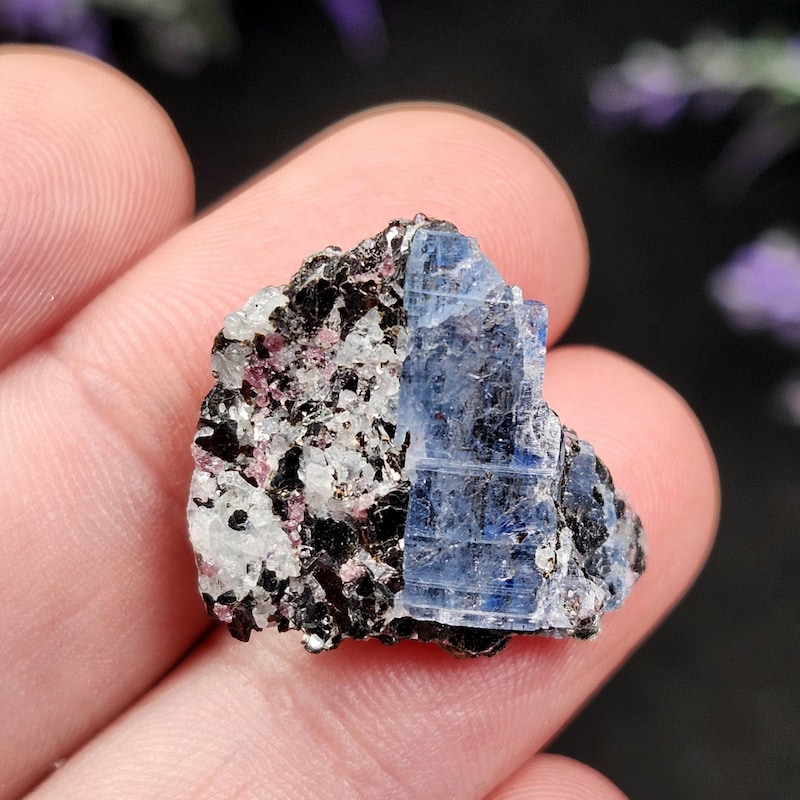 Blue Kyanite With Garnet - Etsy