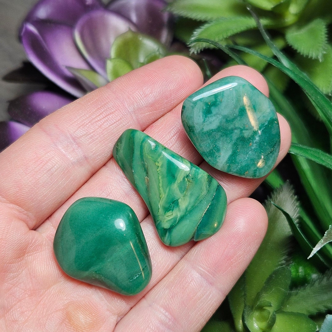 African Jade Specimen: Polished Green Jade Tumbled Stone - Etsy