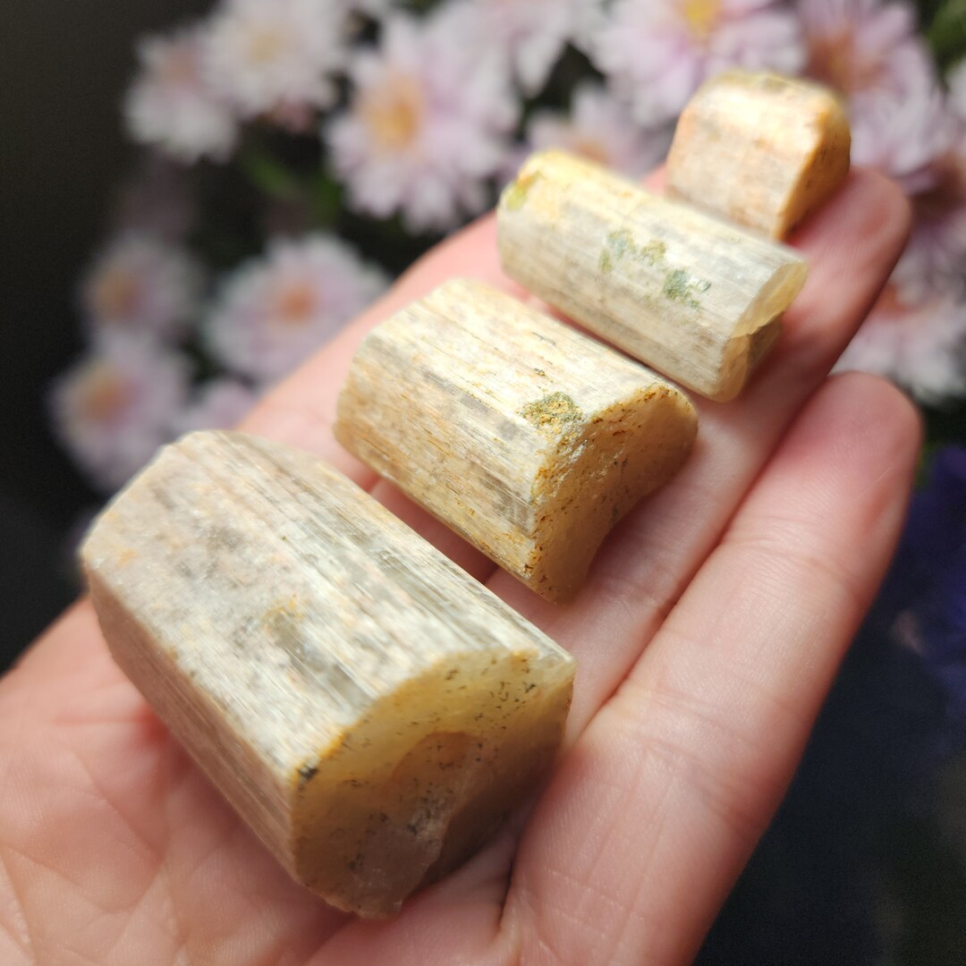 Cat's Eye Apatite Crystal - RARE Crystal - Golden Yellow Apatite - Etched Apatite - Raw Apatite ...