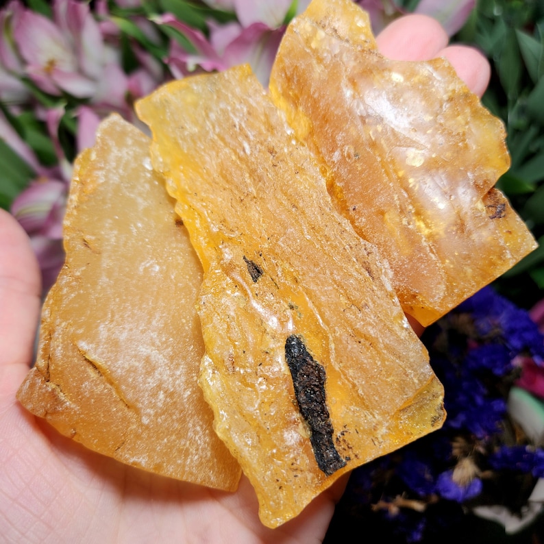 Large Natural Amber Specimen: Fossilized Tree Resin, Rough Amber ...